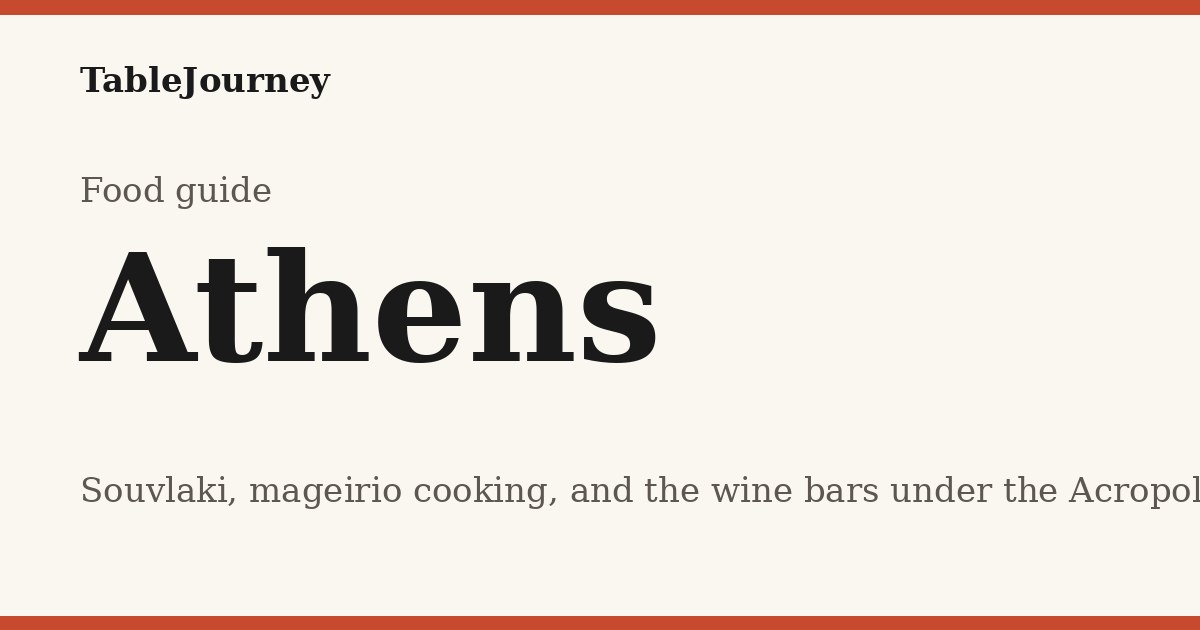 Best Casual Restaurants in Athens 2026